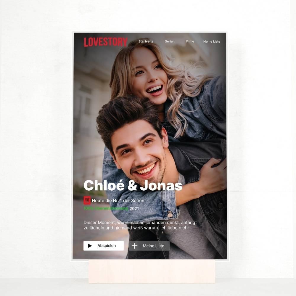 "Film/Serien Cover wie Netflix" - Acryl | Personalisiertes Geschenk